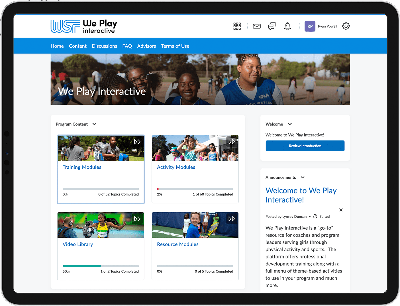 We Play Interactive - Women's Sports Foundation